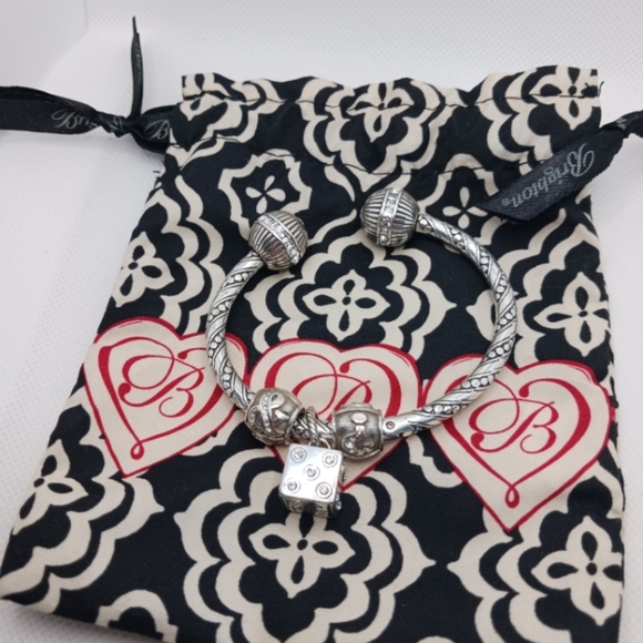 Other | Brighton Woven Cuff Charm Bracelet Lucky Dice Ampersand And ...